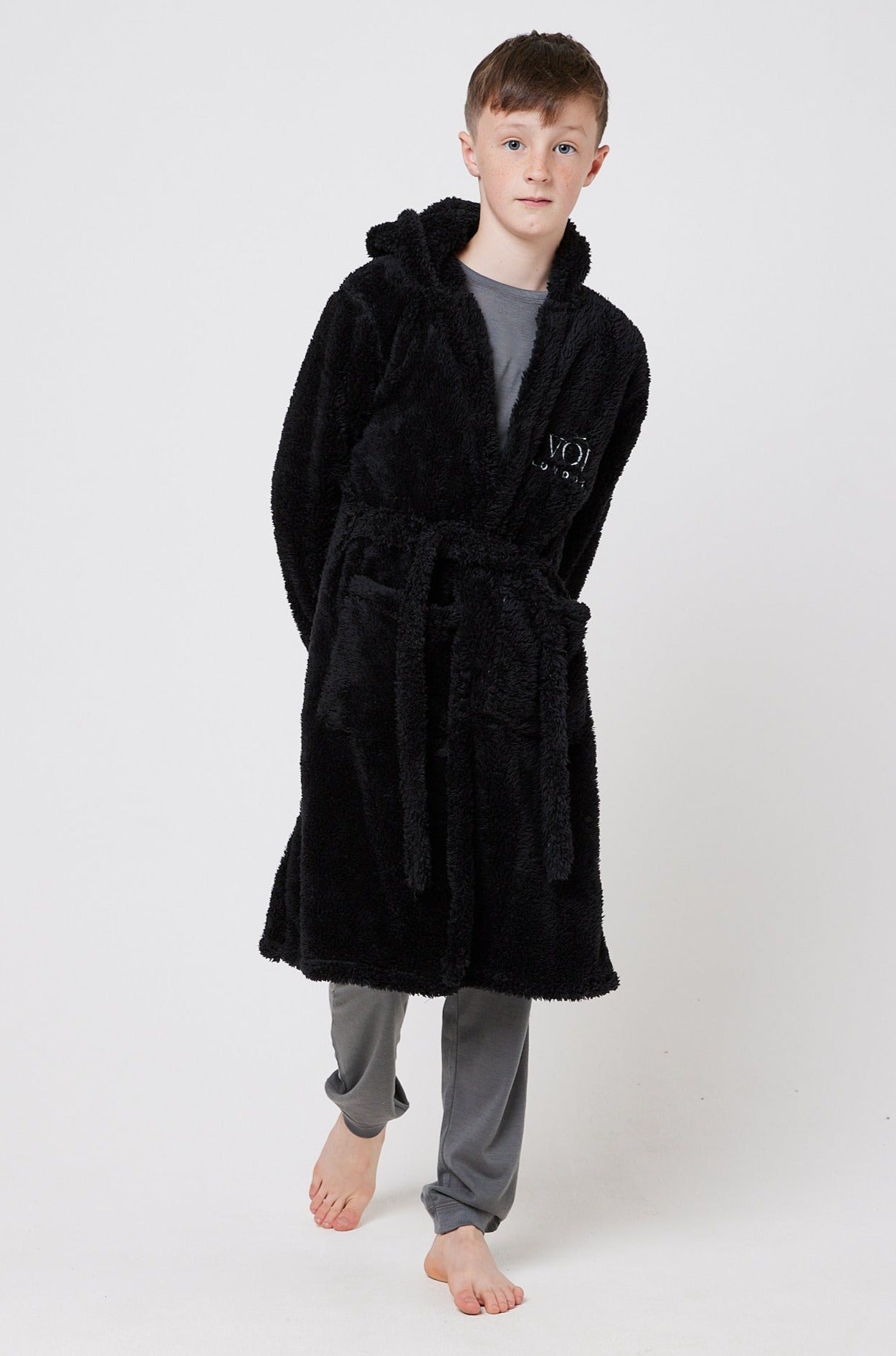 VOI Kid's Dressing Gown - Black – brandsfornothing