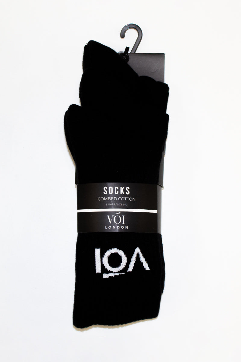 Voi 3 Pack of Socks - Black – brandsfornothing